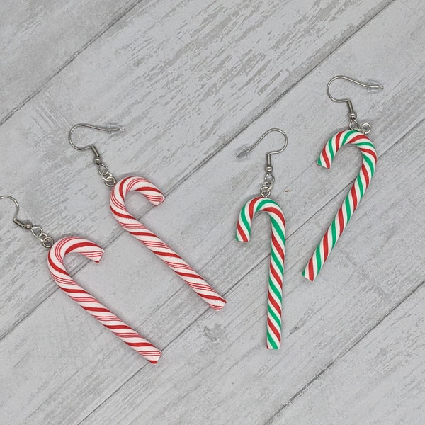 Candy Cane Earrings - Etsy