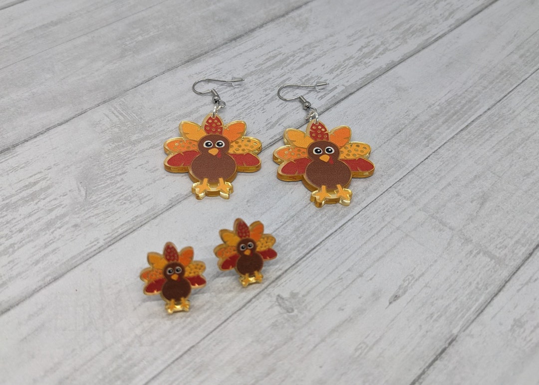 Adorable Thanksgiving Turkey Earrings - Etsy