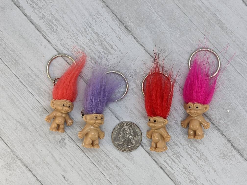 Mini Vintage Troll Keychain - Etsy