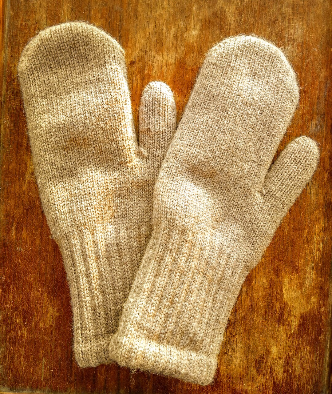 Alpaca Fawn Deep Woods Mittens - Etsy