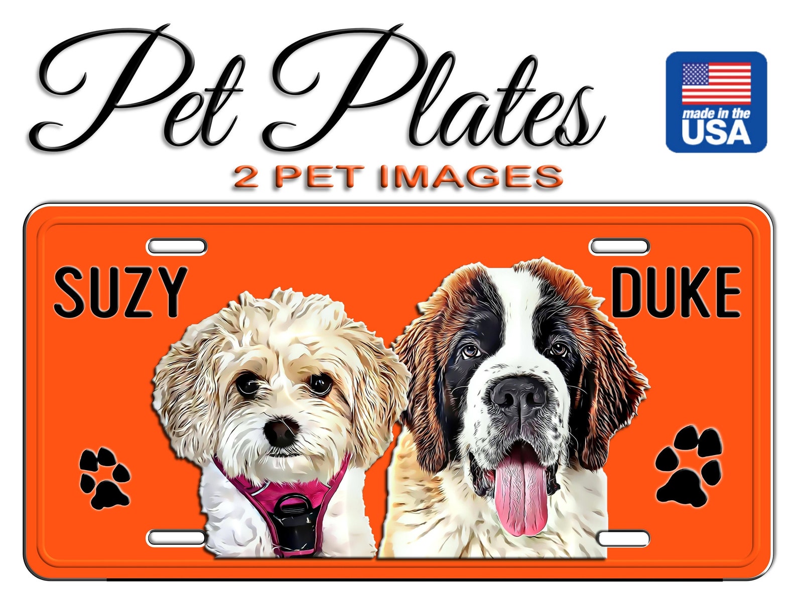 Custom Pet Photo License Plate, Personalized Dog & Cat Car Plate, Made ...