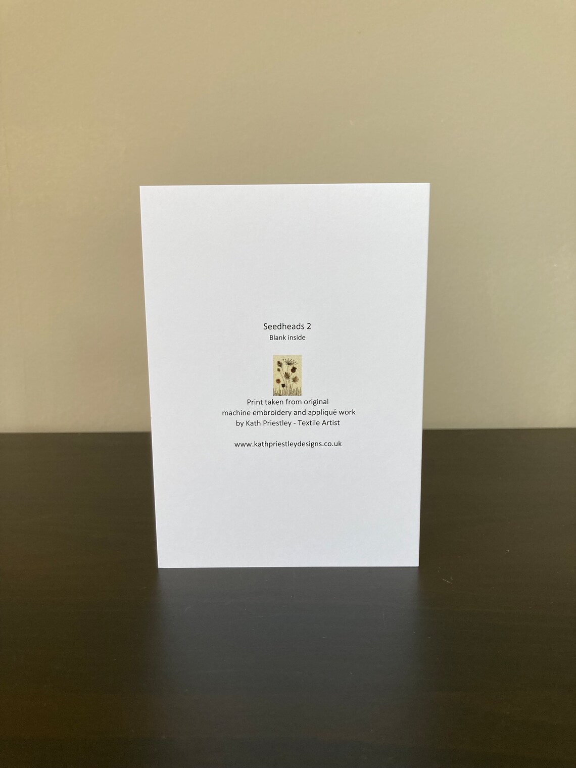 Seedheads 2 - Blank Card . Print of Original Free-motion Machine ...