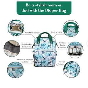 Vintage Woodland Diaper Bag, Dark Nature Diaper Backpack, Dark ...