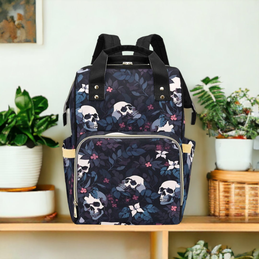 Vintage Skull Diaper Bag, Dark Anatomy Diaper Bag, Whimsigoth Baby ...