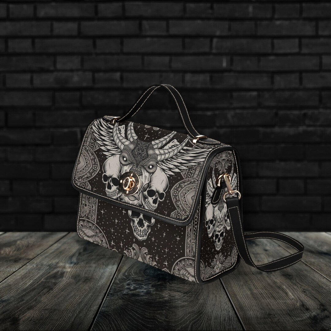 Skull Goth Satchel Bag Pastel Goth Purse Nu Goth Occult - Etsy