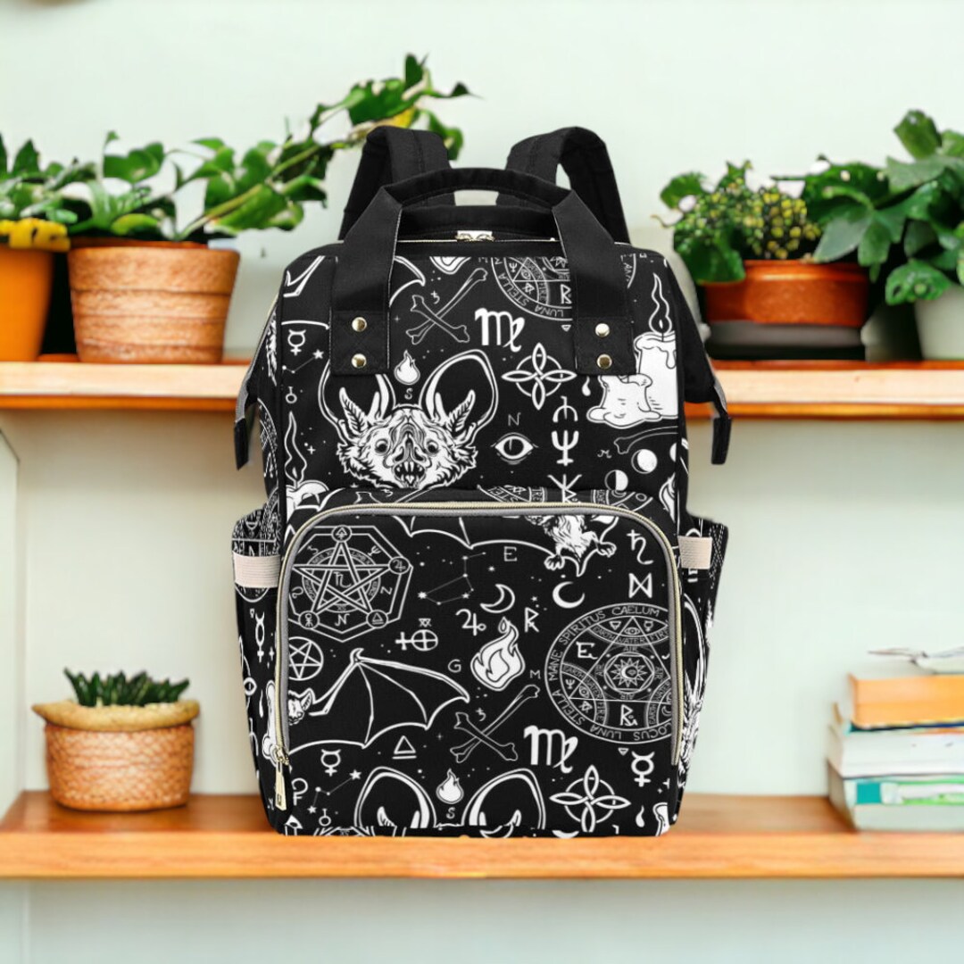 Baby Bat Diaper Nappy Bag Goth Baby Bag Goth Backpack Goth Purse Goth ...