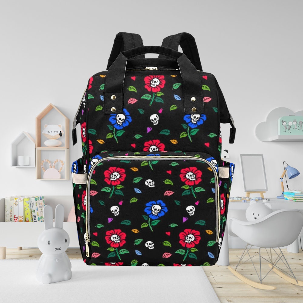 Goth Skull Diaper Bag Backpack Celestial Witchy Goth Baby - Etsy