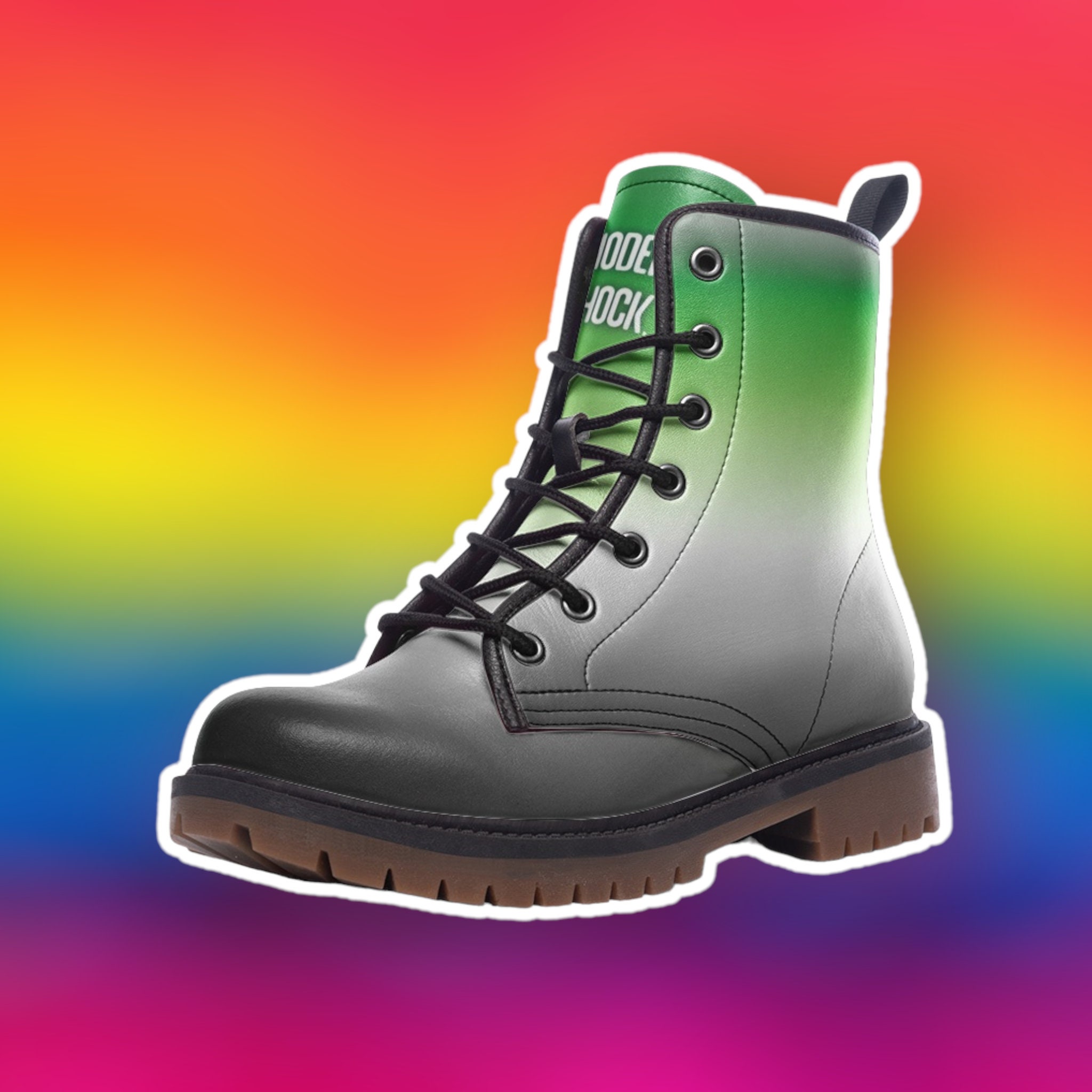 Aromantic Pride Boots LGBTQ Rainbow Combat Boots Pride - Etsy