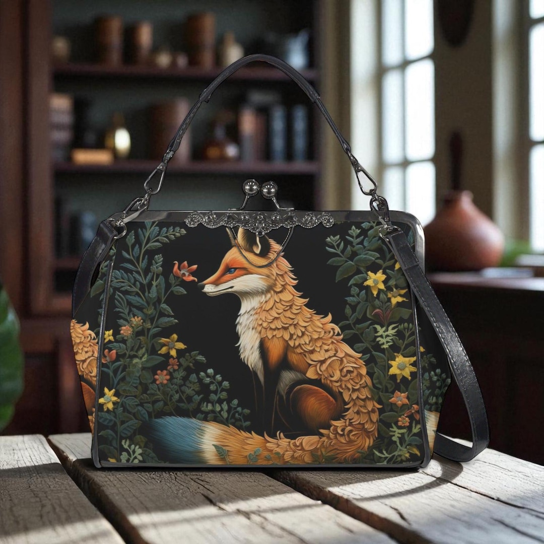 Fox Woodland Purse, Forest Animal Bag, Witchy Nature Clutch, Mystical ...