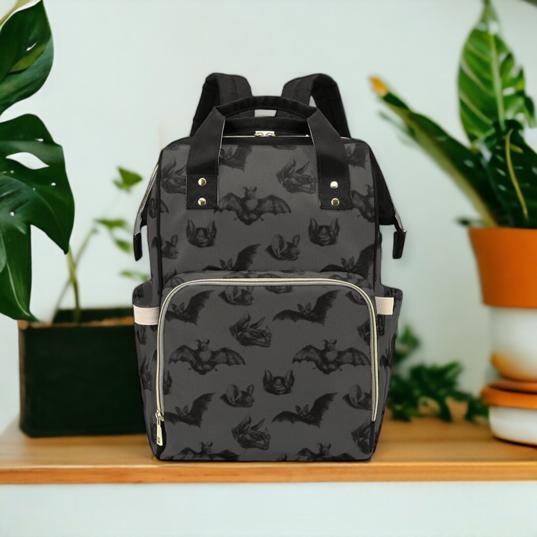 Spooky Bat Diaper Bag, Halloween Skeleton Baby Multifunctional Backpack ...