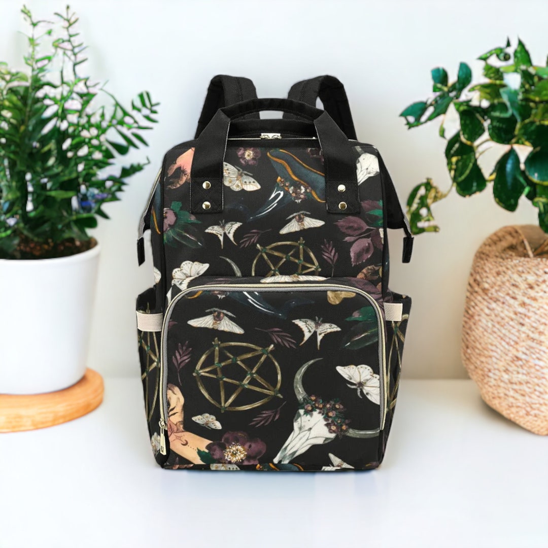 Baby Goth Skull Diaper Nappy Bag Goth Baby Bag Goth Backpack Goth Purse ...