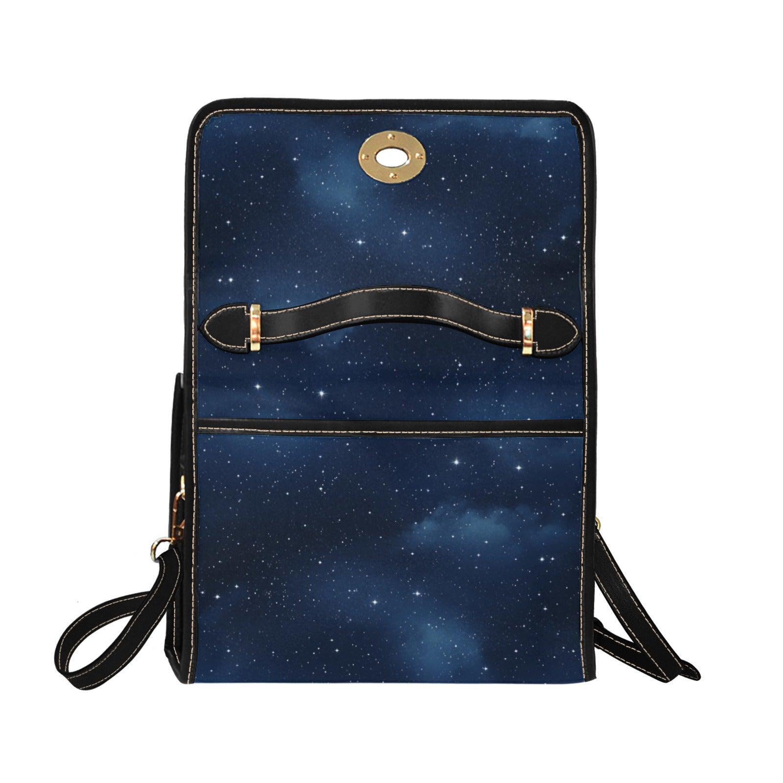 Starry Sky Satchel, Celestial Galaxy Print Purse, Dark Blue Space ...