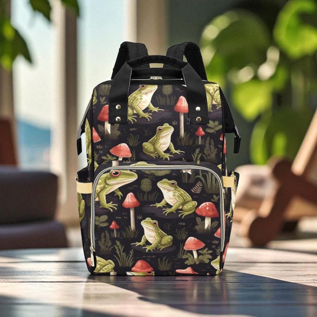 Frog Mushroom Backpack: Cottagecore Fairycore Travel Bag - Etsy