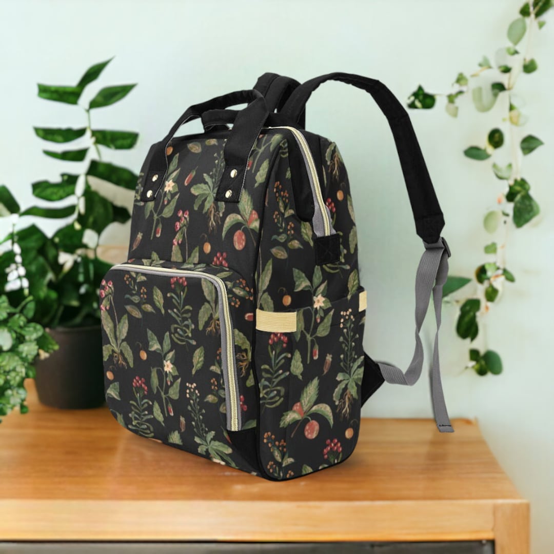 Vintage Woodland Diaper Bag, Dark Nature Diaper Backpack, Dark ...
