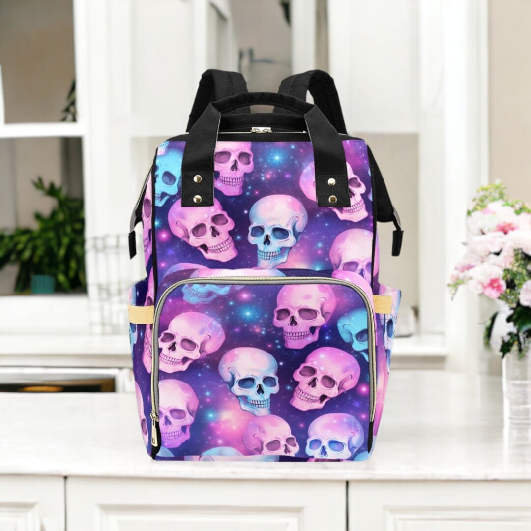 Pastel Goth Skull Diaper Backpack: Witchy Baby Bag - Etsy
