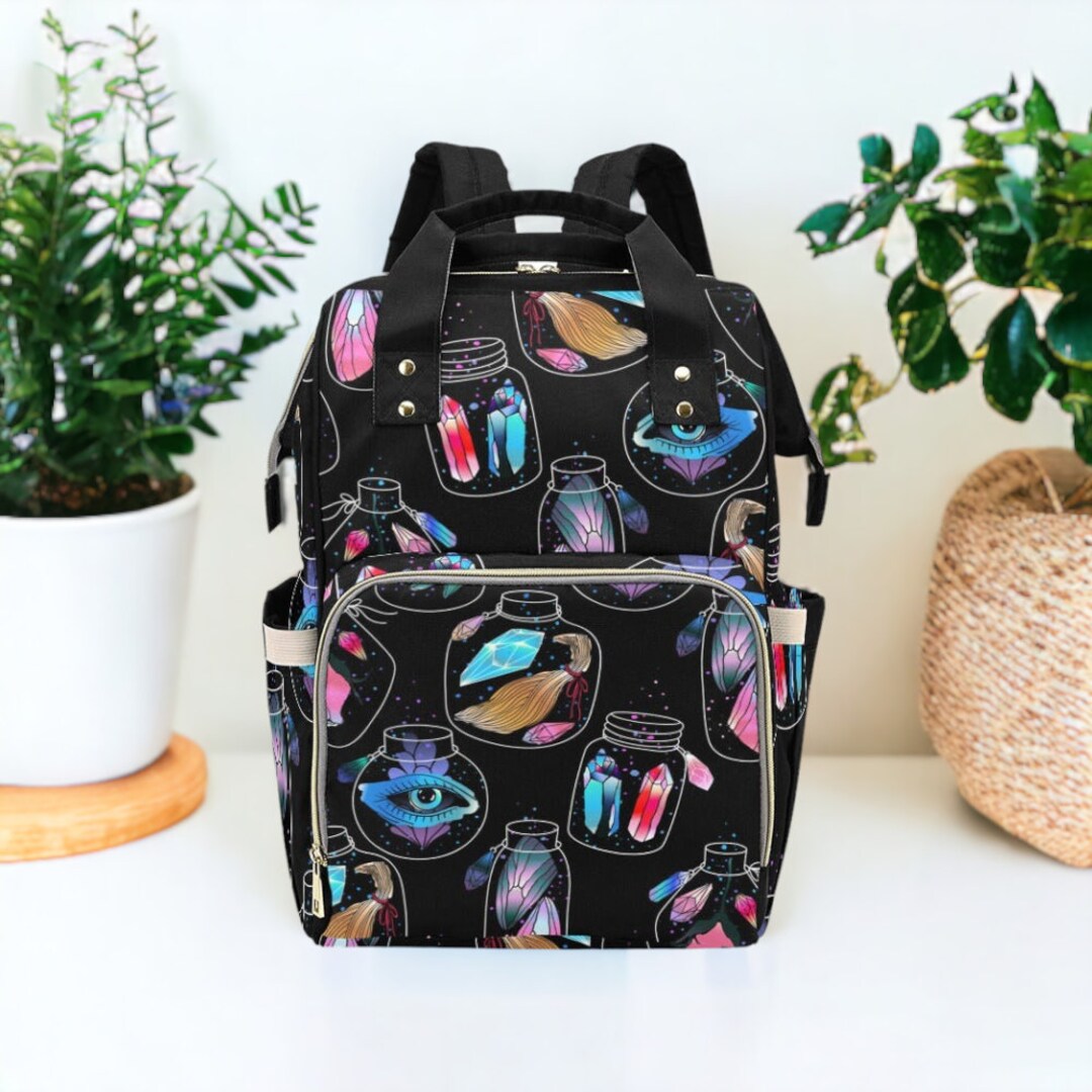 Crystals Witchy Baby Diaper Nappy Bag Baby Bag Goth Backpack Goth Purse ...