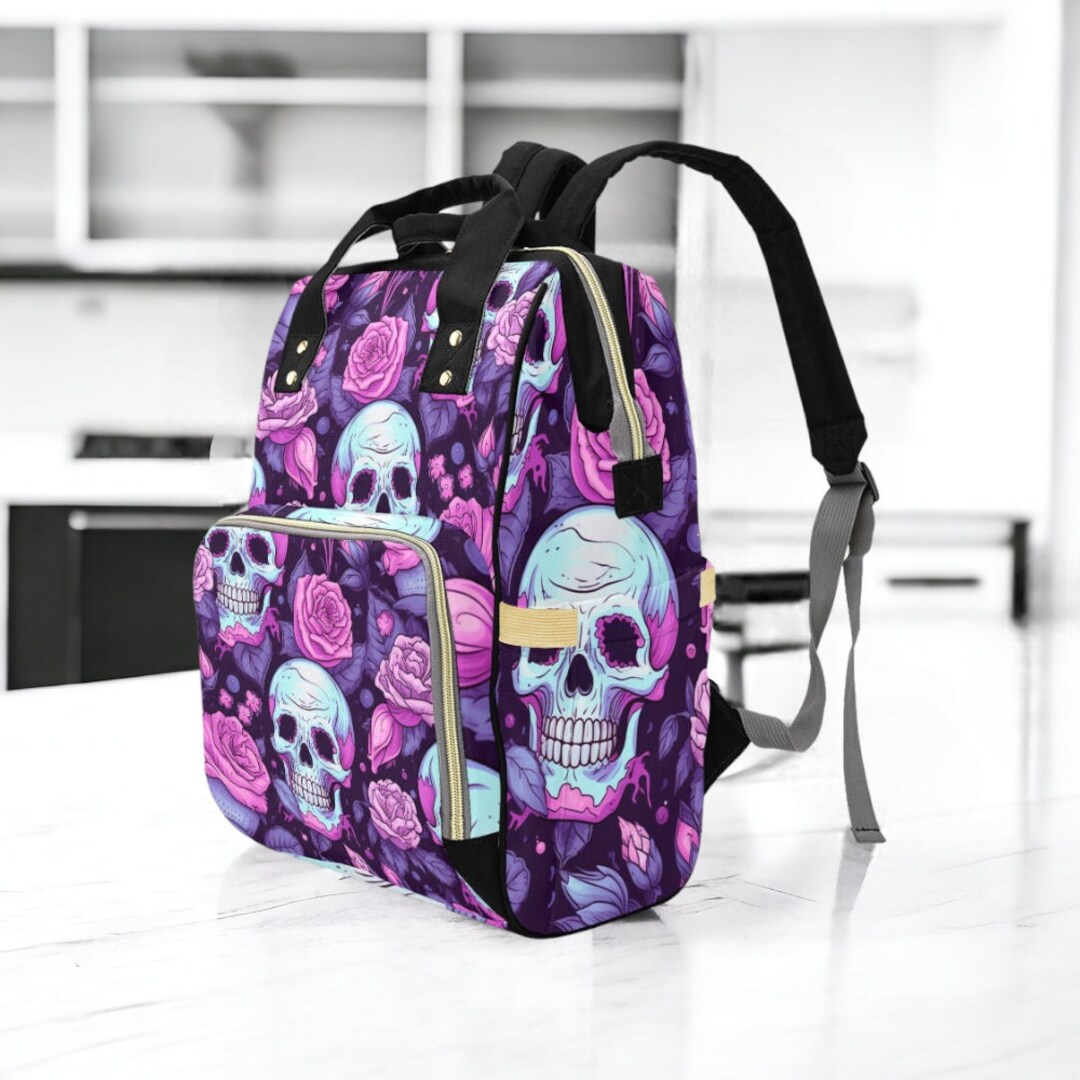 Vintage Skull Diaper Bag, Dark Anatomy Diaper Bag, Whimsigoth Baby ...