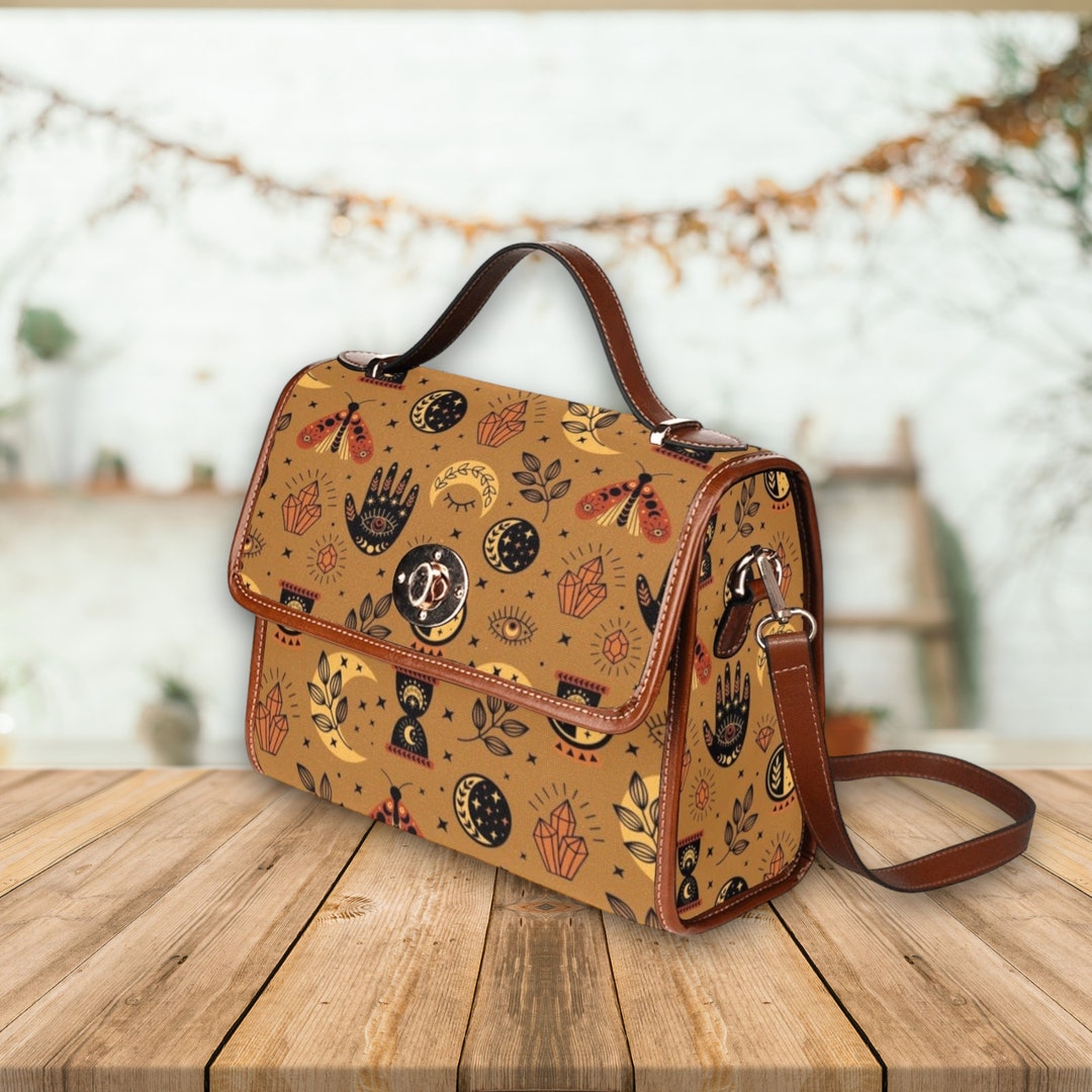 Witch Canvas Satchel Bag, Faecore Goblincore Witchcore Cross Body Bag ...