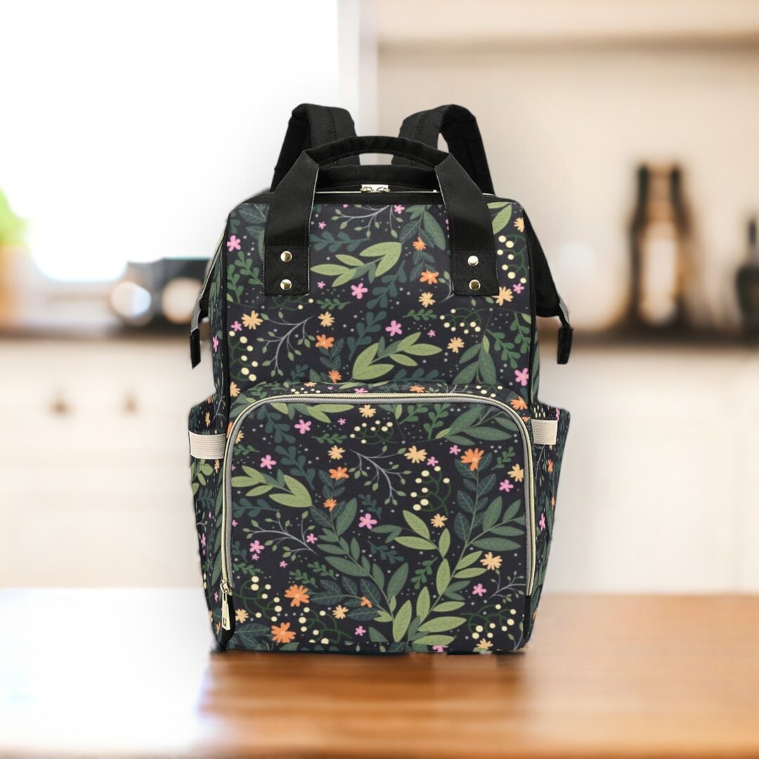 Vintage Woodland Diaper Bag, Dark Nature Diaper Backpack, Dark ...