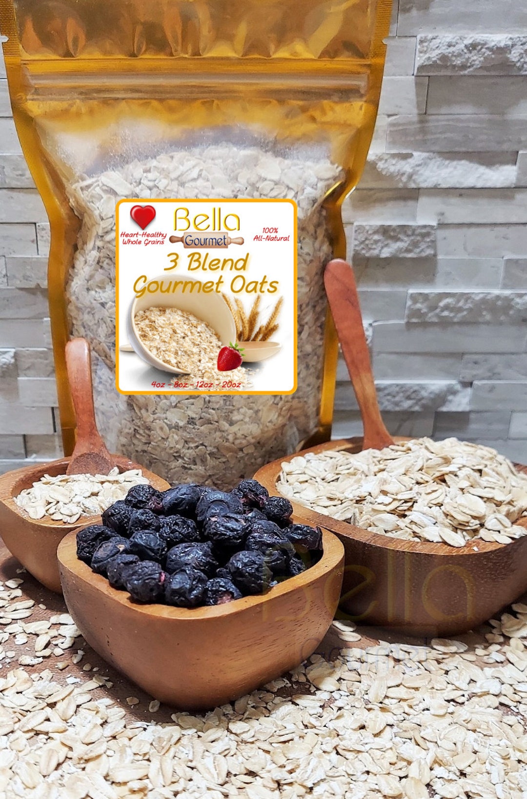3 Oats Gourmet Blend Mix 100% All-natural Organic Local Farm Sourced ...