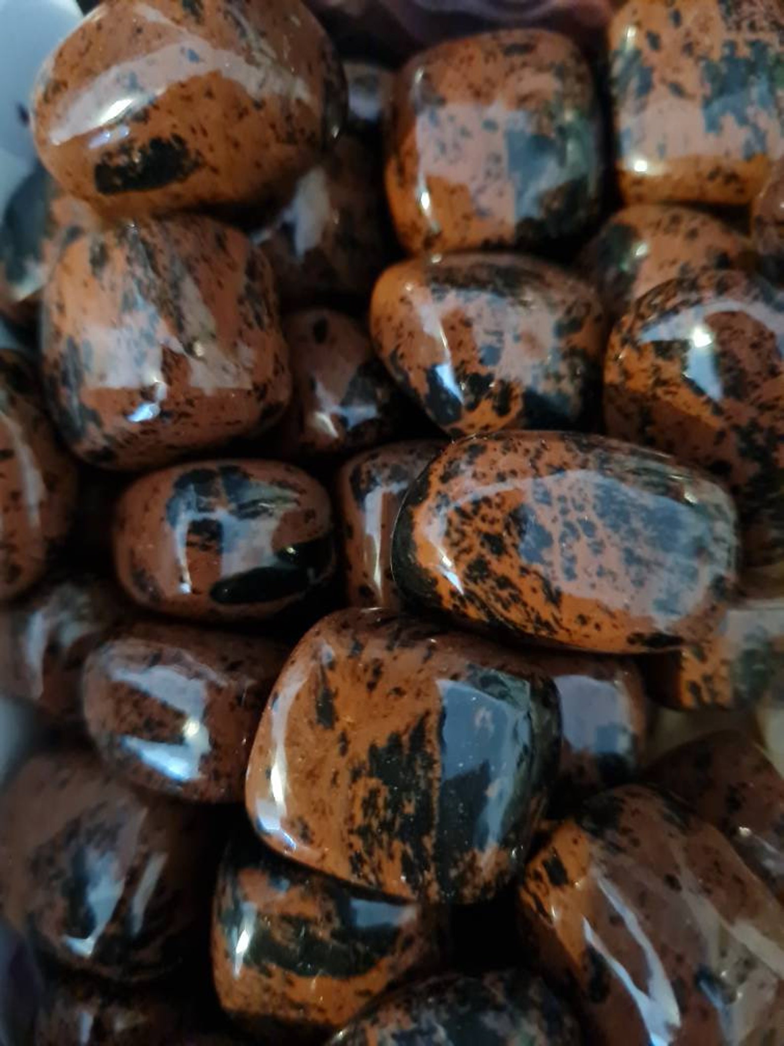 Red Obsidian Crystal Tumble Stone x 6 | Etsy