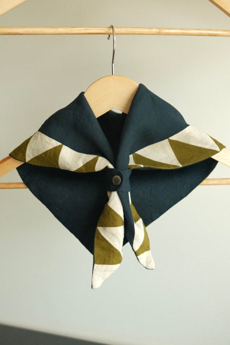 Linen Patchwork Neckerchief - Etsy
