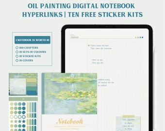 Digital Notebook, Vintage, Free Stickers, Hyperlinked, Designed for ...