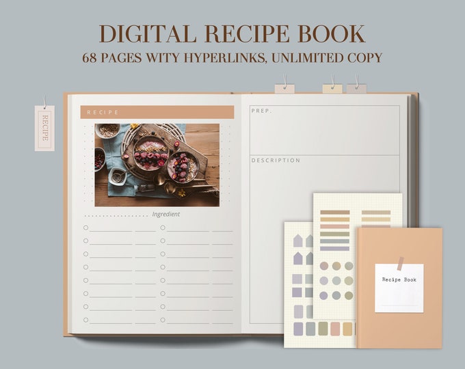 Digital Notebook Vintage Free Stickers Hyperlinked - Etsy