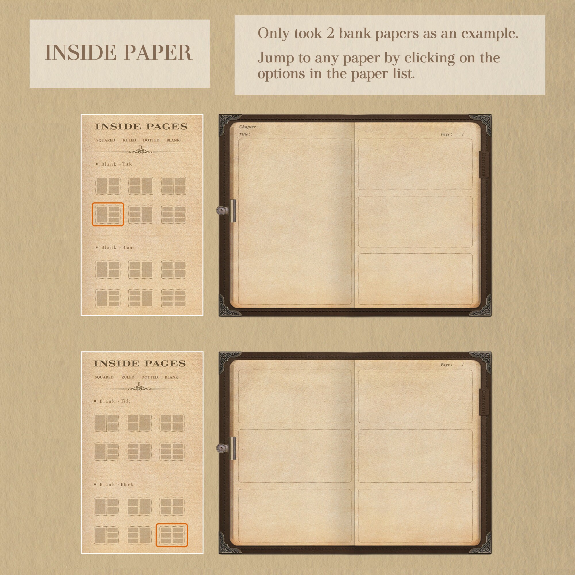 Digital Notebook, Vintage, Free Stickers, Hyperlinked, Designed for ...