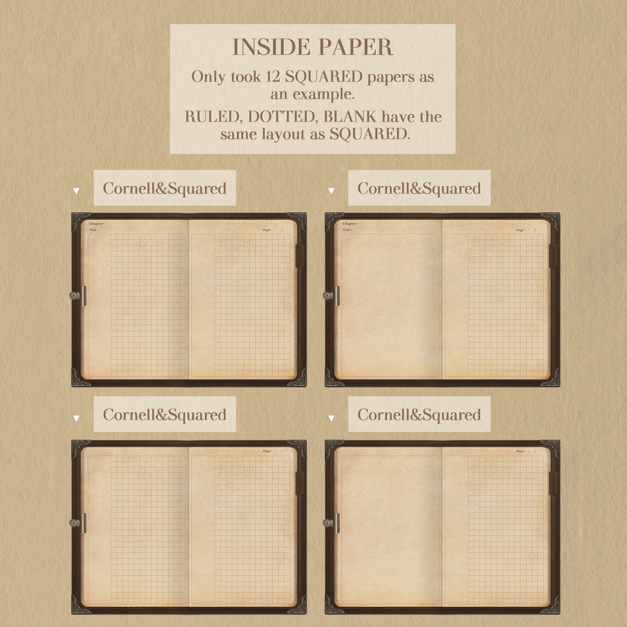 Digital Notebook, Vintage, Free Stickers, Hyperlinked, Designed for ...