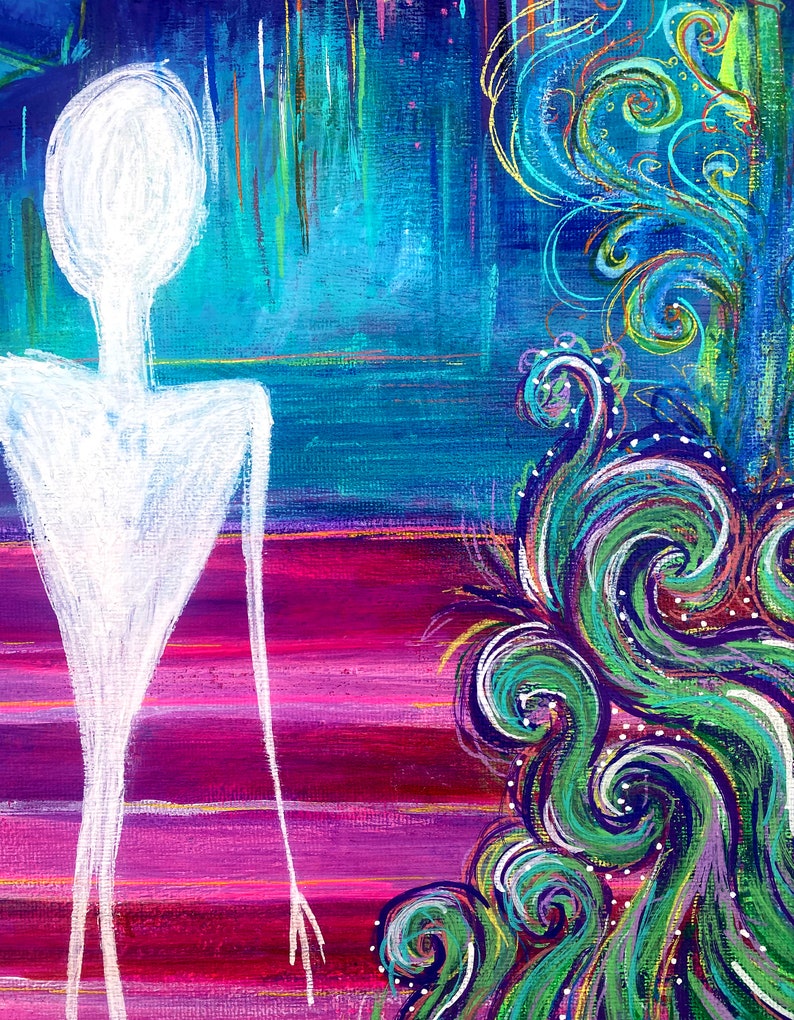 ORIGINAL Astral Wonderland Art Acrylic Canvas Spiritual Painting 18x24 ...