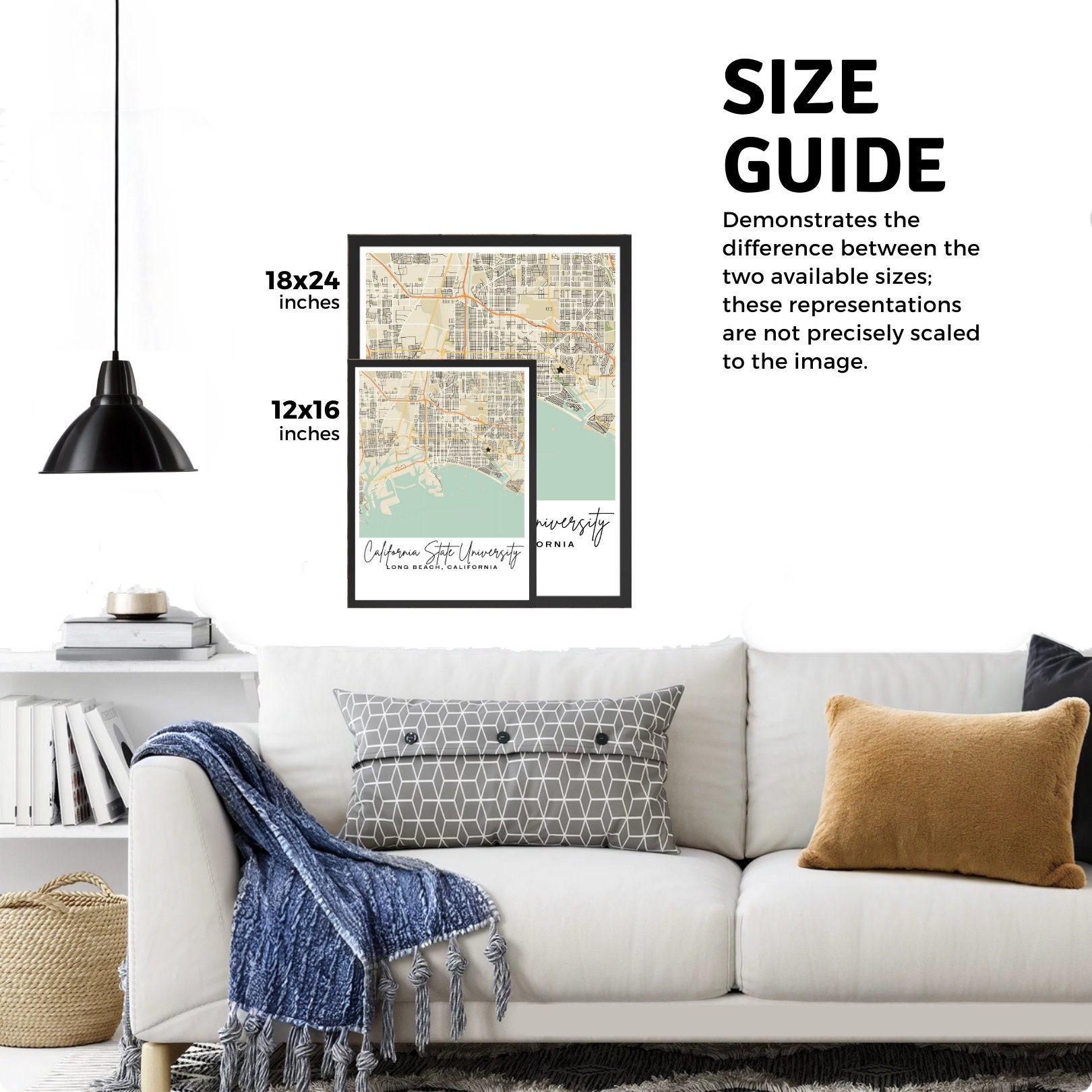 Custom Map Print, University Map Print, College Campus Map ...