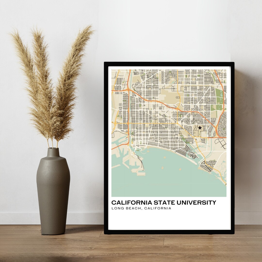 Custom Map Print, University Map Print, College Campus Map ...