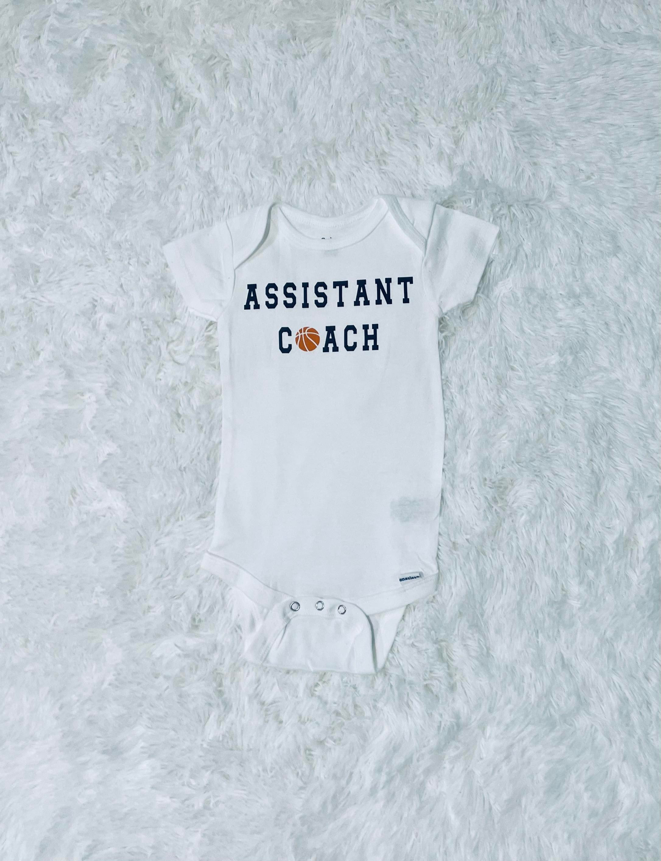 Assistant Coach Onesie, Basketball Baby Onesie, Assistant Coach, Sports ...