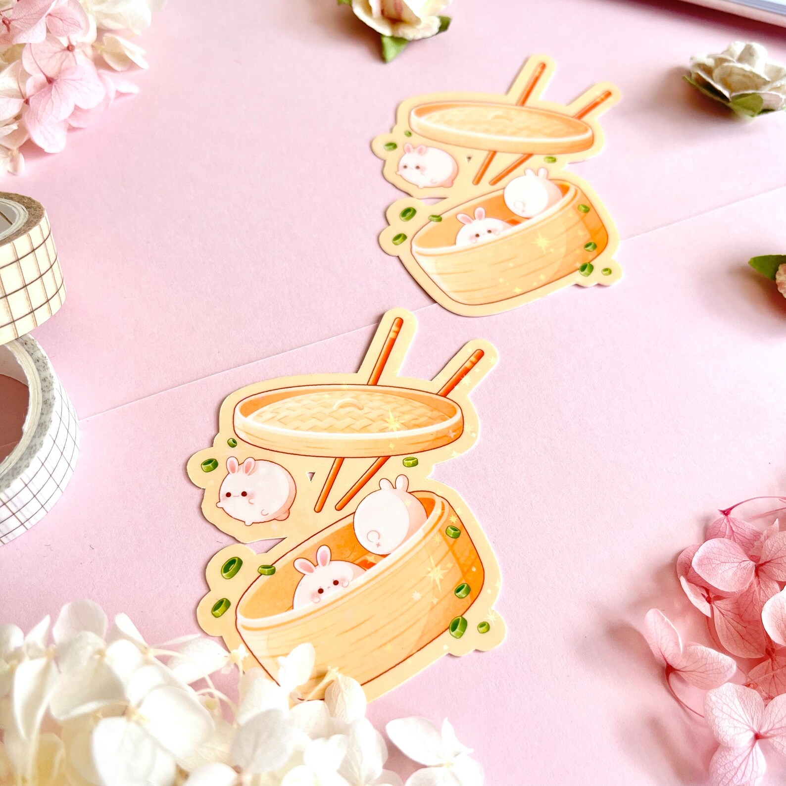 Cute Steamed Bun Sticker Journal Laptop Bottle Planner - Etsy
