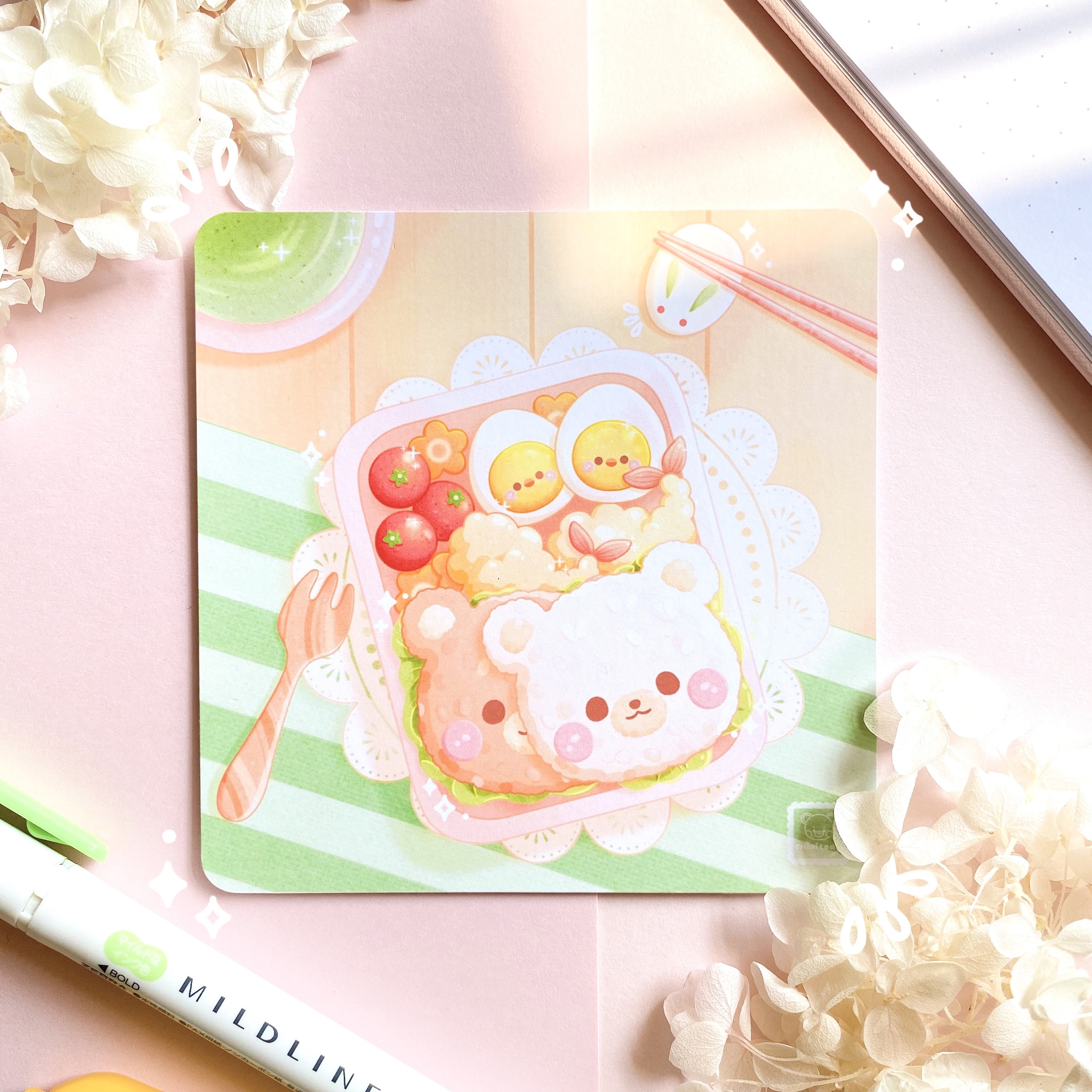 Cute Bear Bento Box / Lunch Box Art Print - Etsy