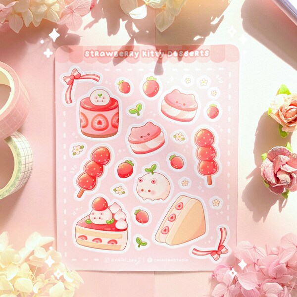 Strawberry Stickers - Etsy