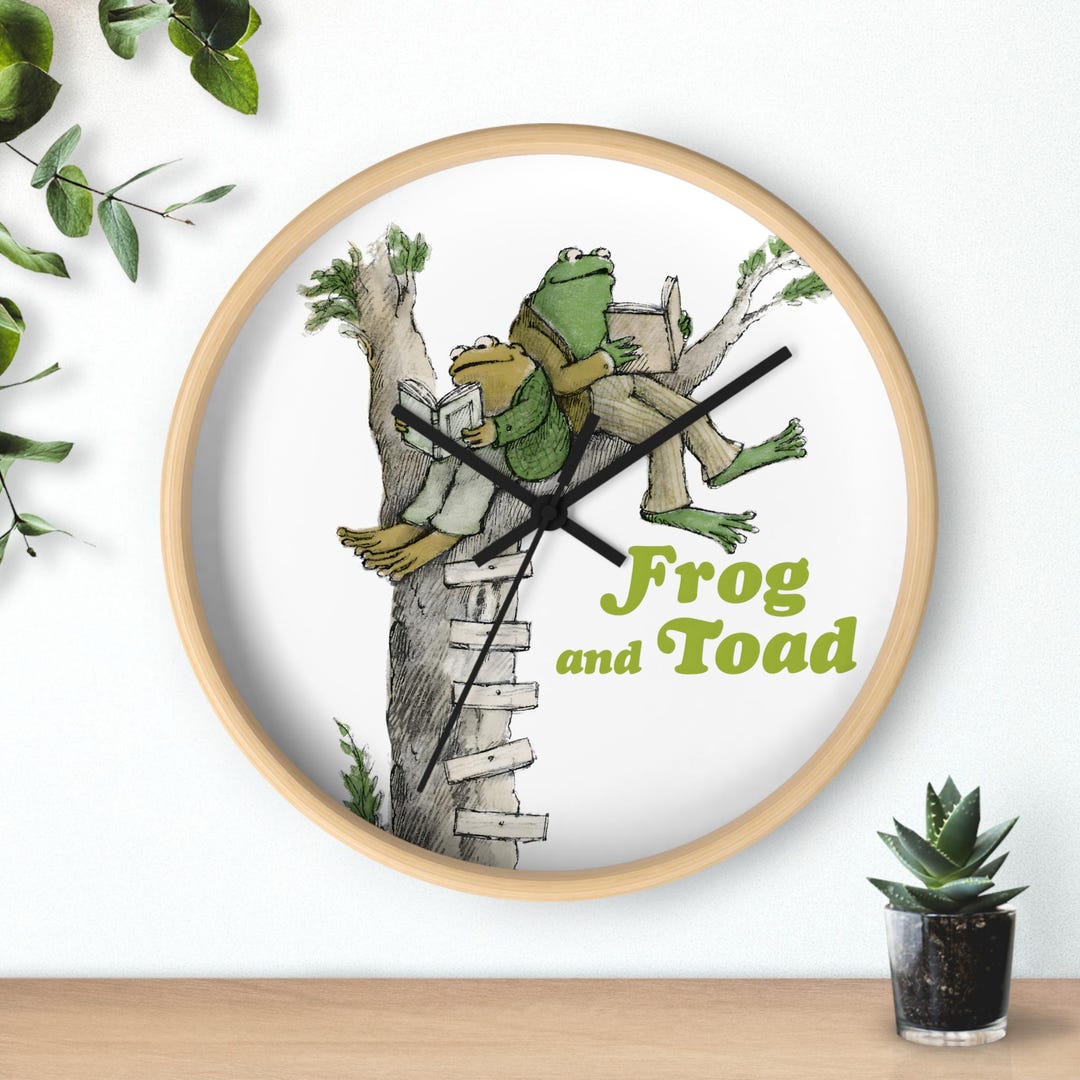 Frog and Toad Reading Friends Wall Clock | Storybook Nursery Clock ...