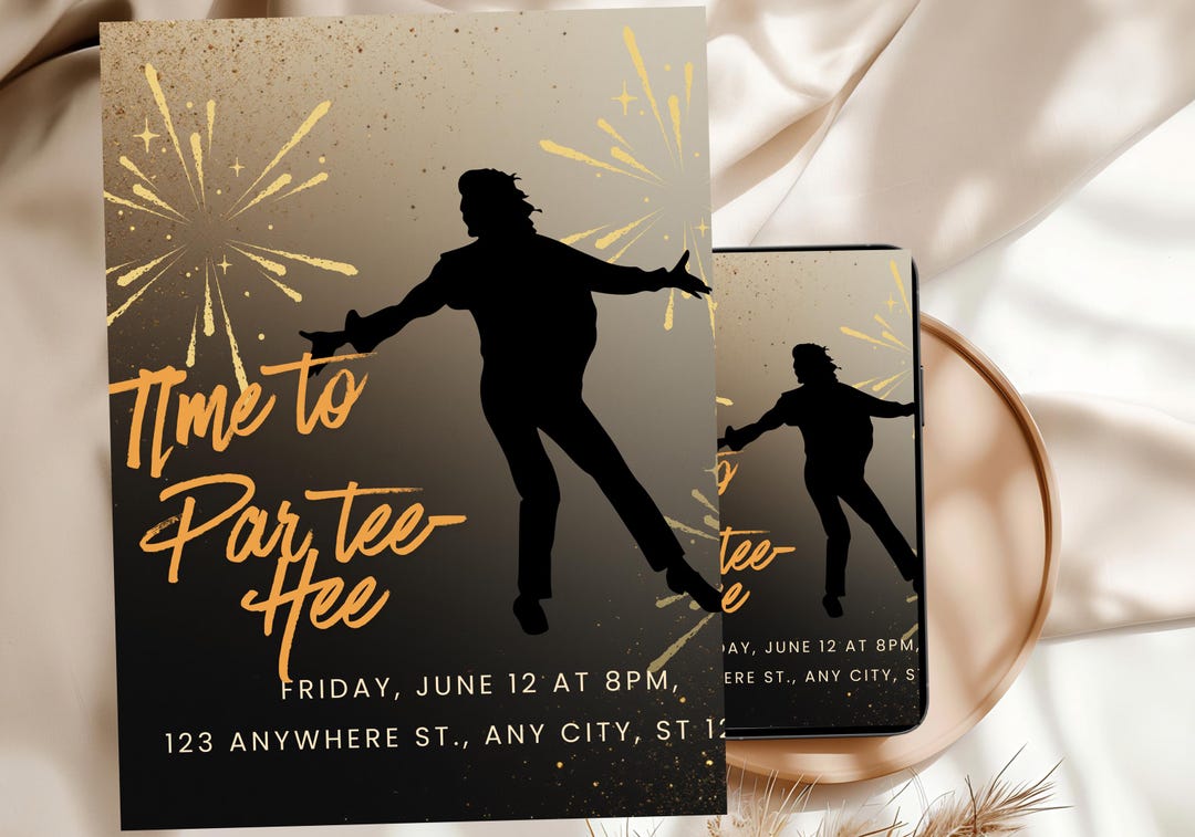 Michael Jackson Inspired Invitation Template, Retirement, Graduation ...