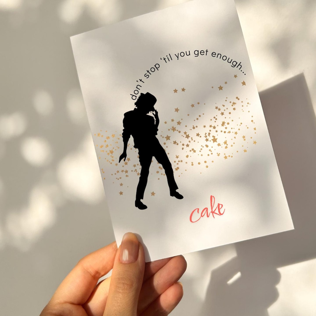 Funny MJ Birthday Card, Pop Star Invitation, Dance Party - Etsy
