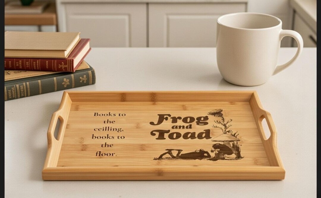 Frog and Toad Engraved Bamboo Serving Tray | Storybook |cottagecore ...