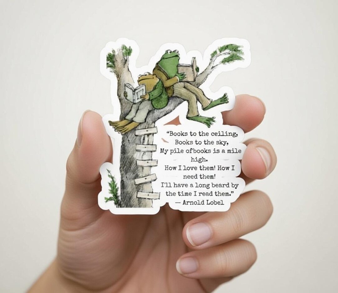 Frog and Toad Storybook Reading Books Sticker Kiss-cut Vinyl Decal | I ...