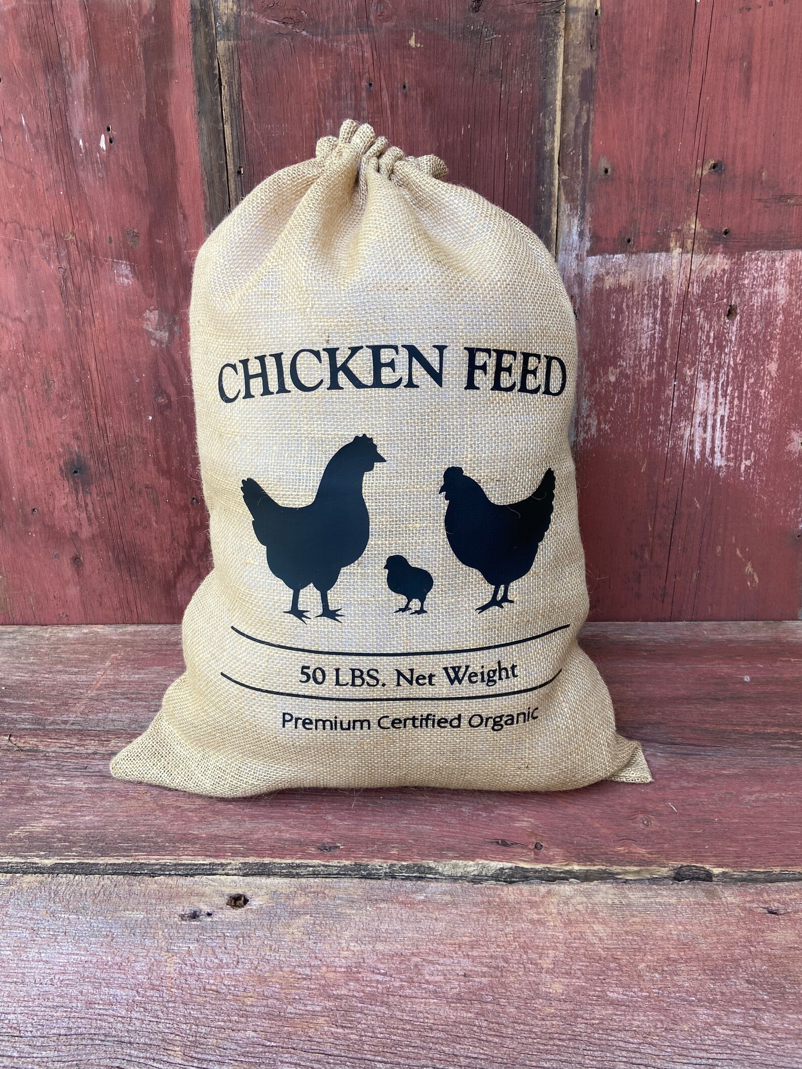 Large Chicken Feed Burlap Sack - Etsy
