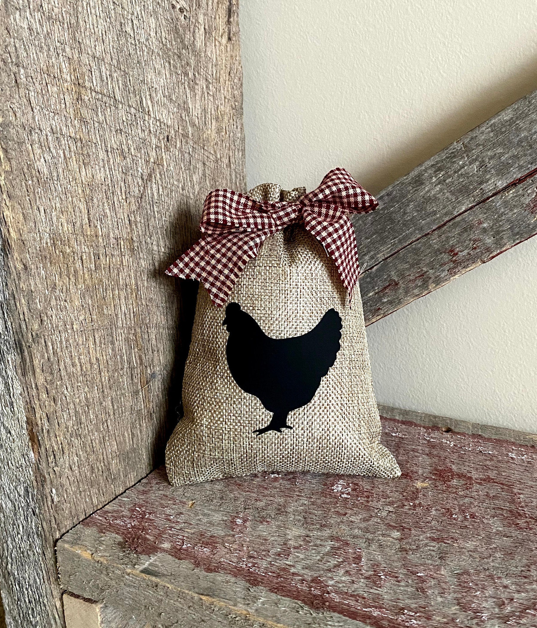 Chicken Mini Burlap Sack - Etsy