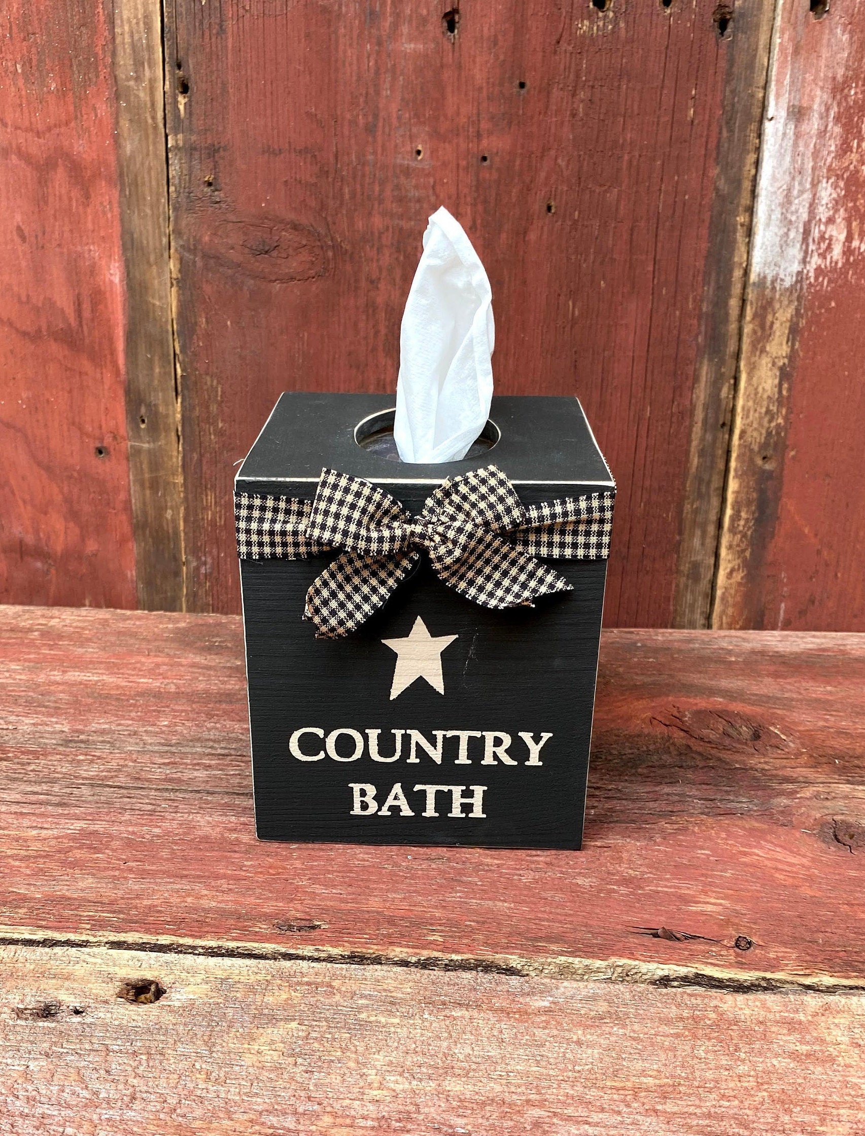 Country Bath Tissue Box Cover - Etsy
