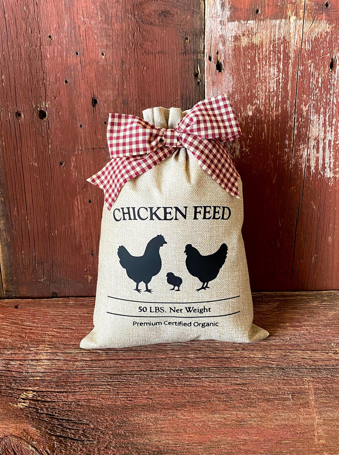 Chicken Feed Lighted Burlap Sack - Etsy
