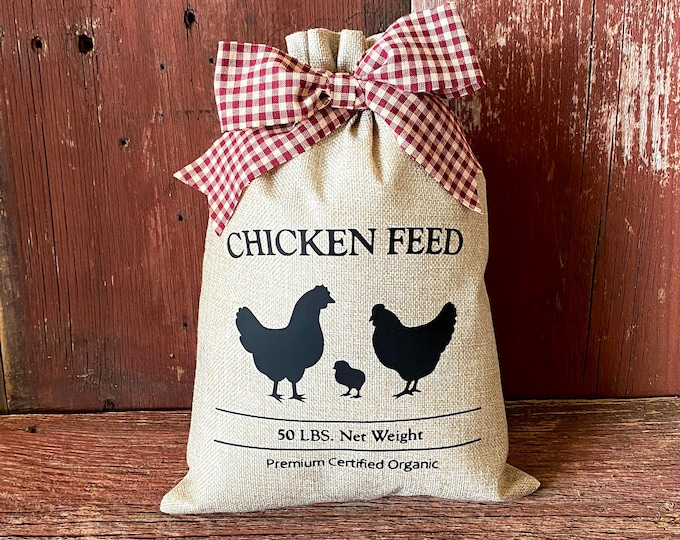 Chicken Feed Lighted Burlap Sack - Etsy