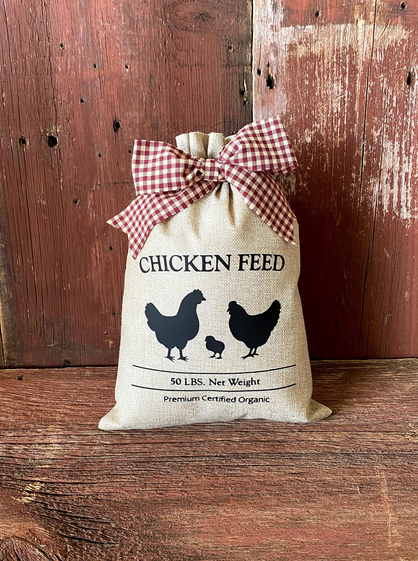 Chicken Feed Lighted Burlap Sack - Etsy