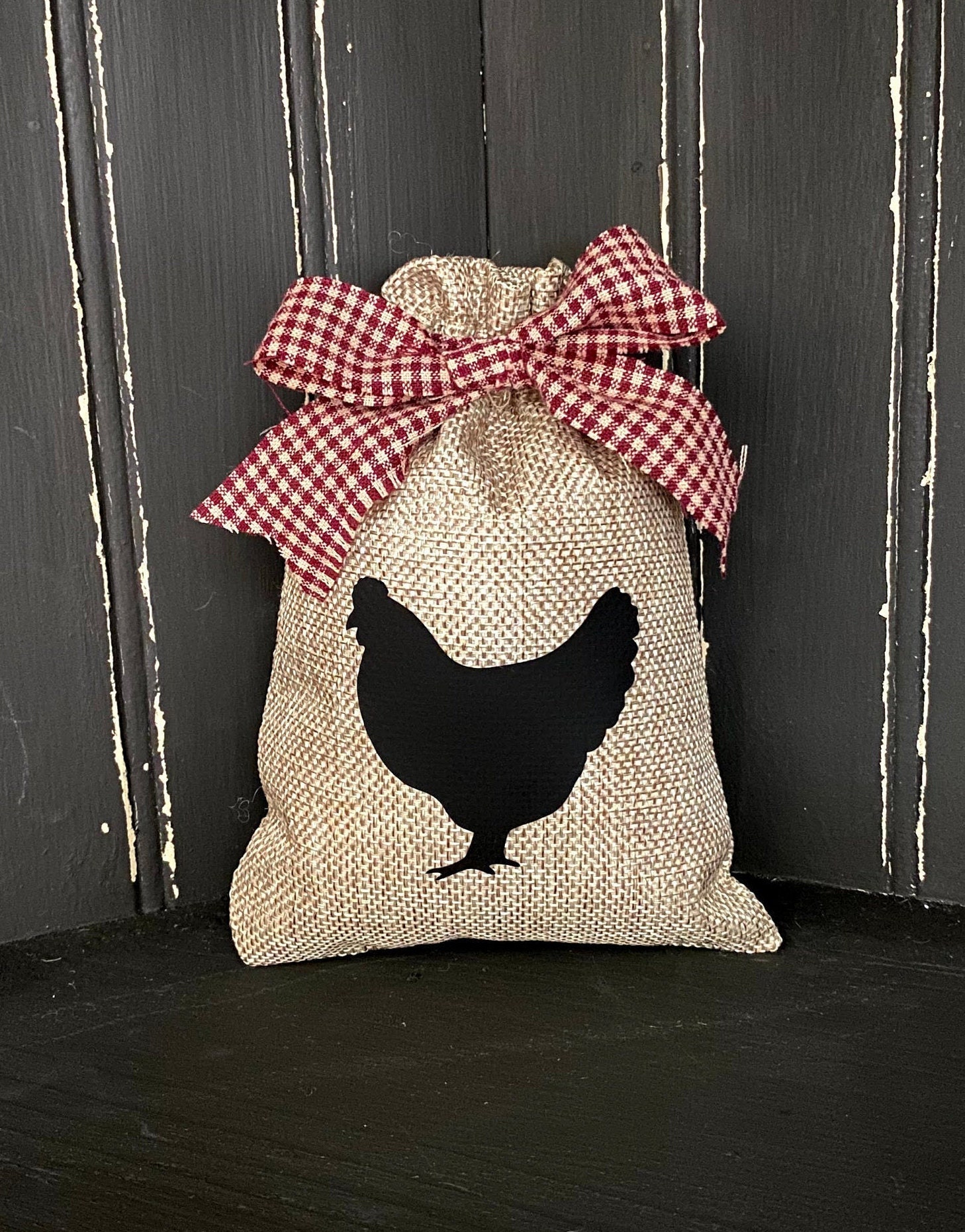 Chicken Mini Burlap Sack - Etsy