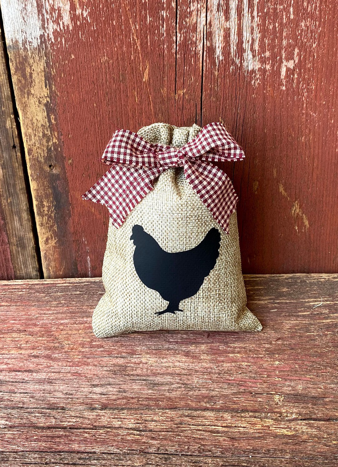 Chicken Mini Burlap Sack - Etsy